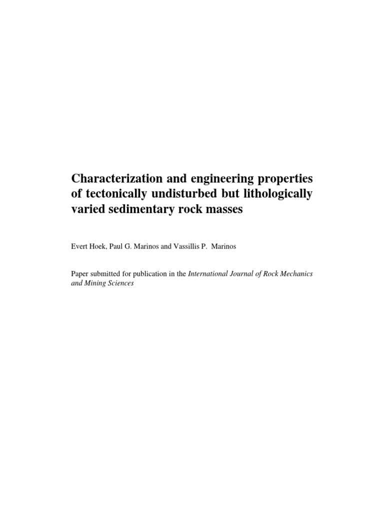 Engineering Properties of Molassic Rocks | PDF | Sedimentary Rock ...