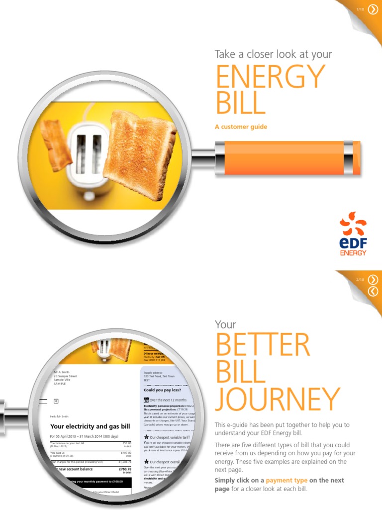 EDF Energy Bill h2044 RMR Better Bill Customer E-Guide 2017 E6 | PDF ...