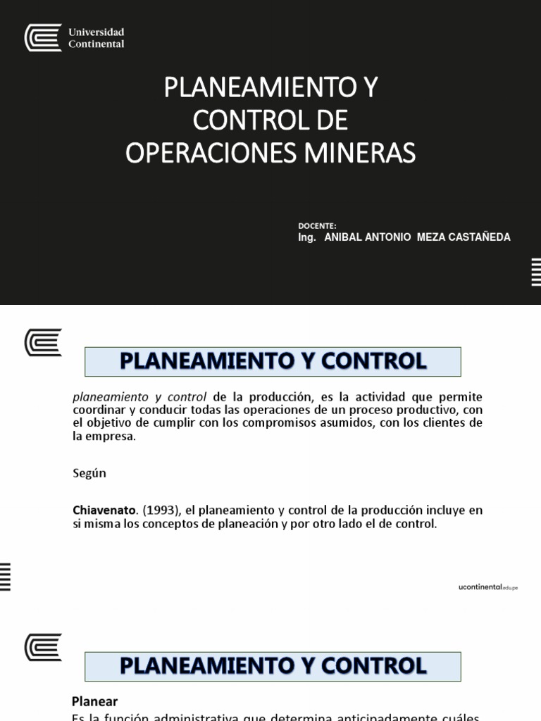 Control de Operaciones 01 | PDF | Planificación | Business