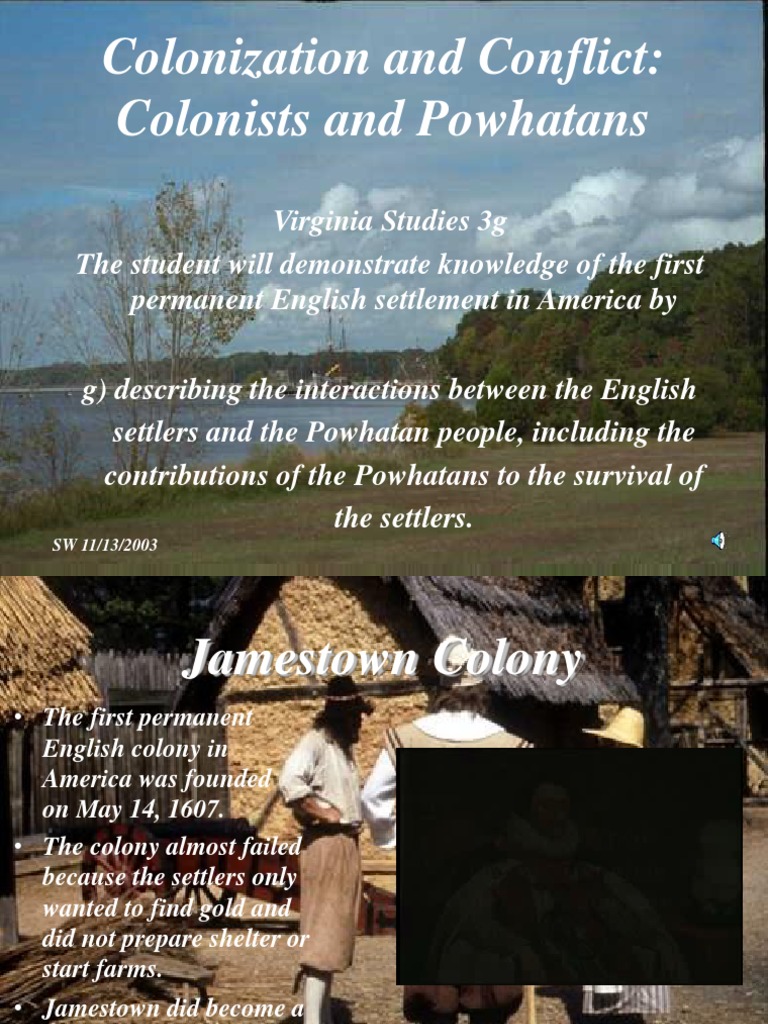 Jamestown Colonist&Powhatans | PDF | Jamestown, Virginia | English ...