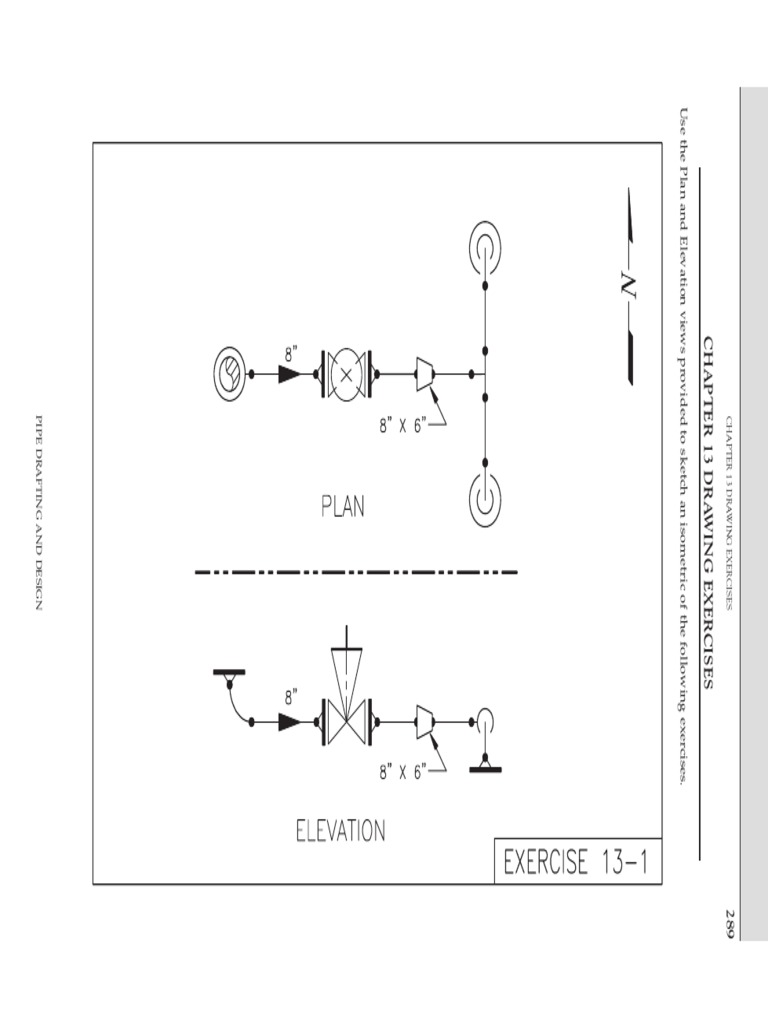 Pipe Drafting Exercise | PDF | Geometry | Space
