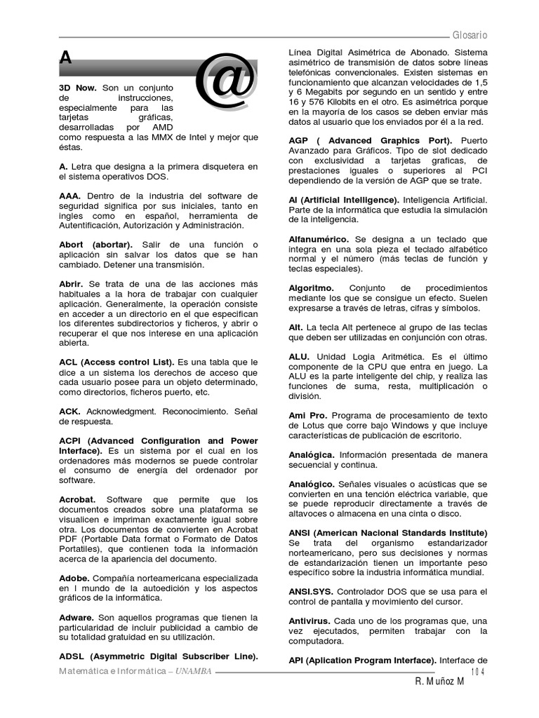 Glosario de Terminos | PDF | Archivo de computadora | Programa de computadora