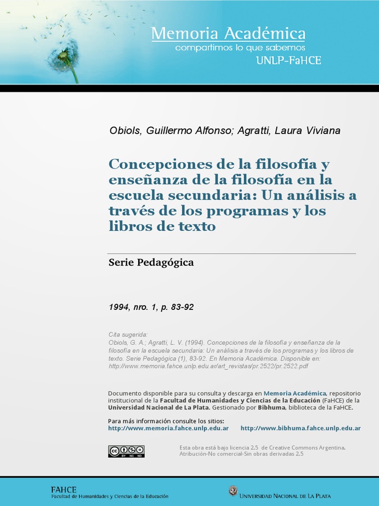 Obiols y Agratti PDF | PDF | Conocimiento | Science