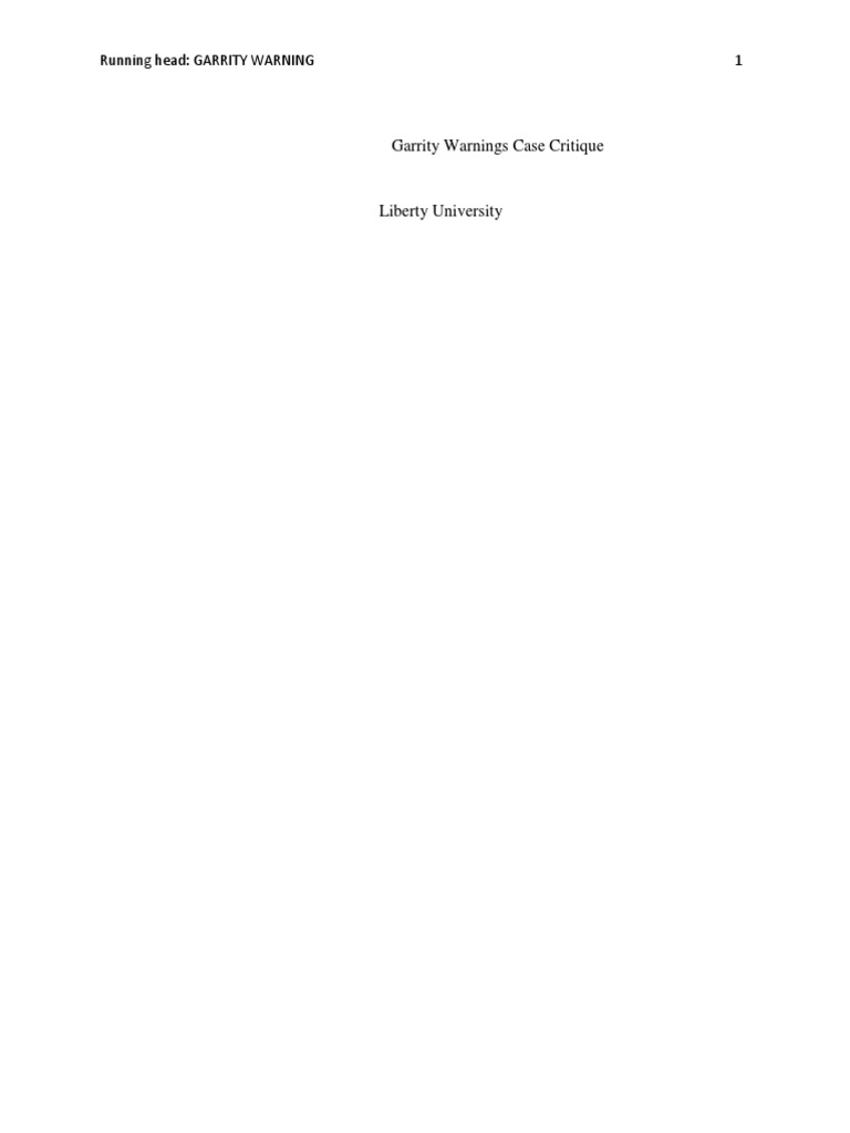 Case Study Critique 1 Garrity Warnings | PDF | Self Incrimination ...