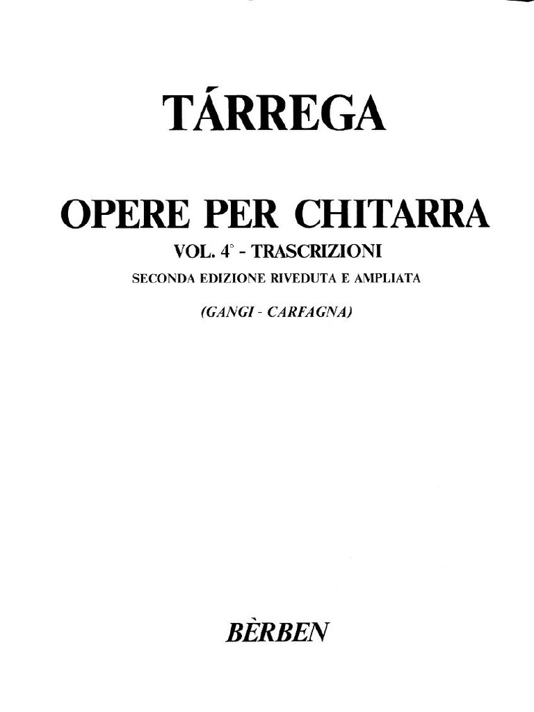 Tarrega Transcriptions PDF | PDF