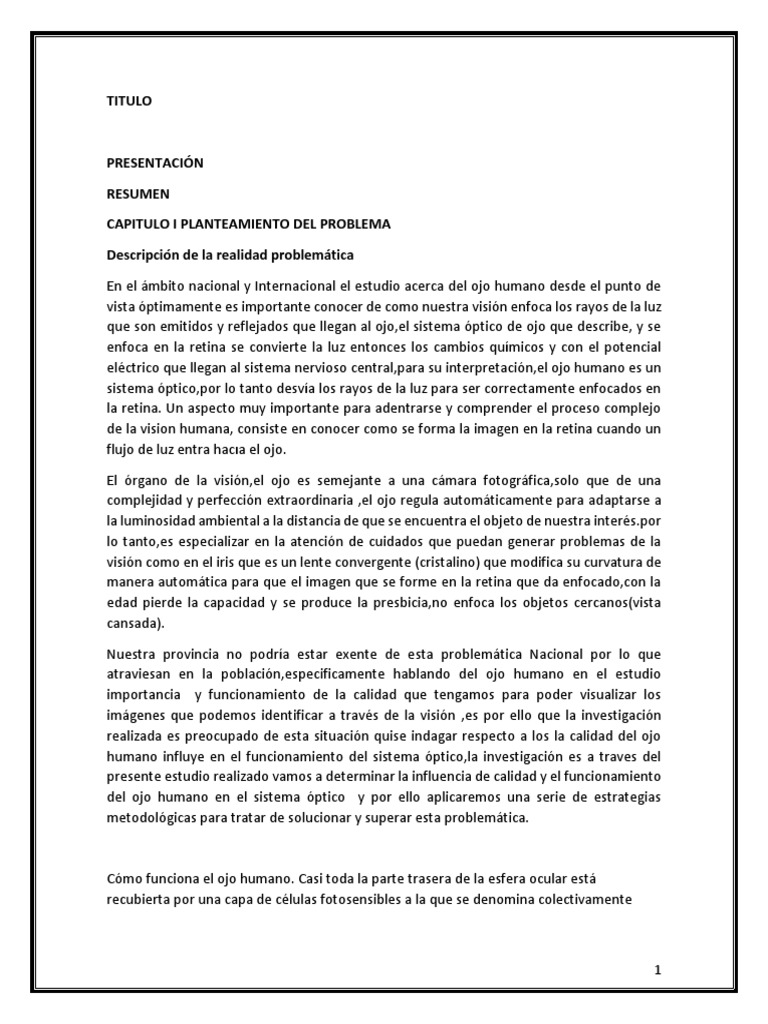 Titulo de Ojo Hum, Ano | PDF | Ojo humano | Láser