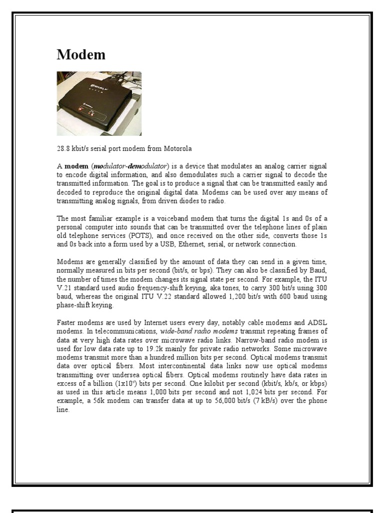 Modem | PDF
