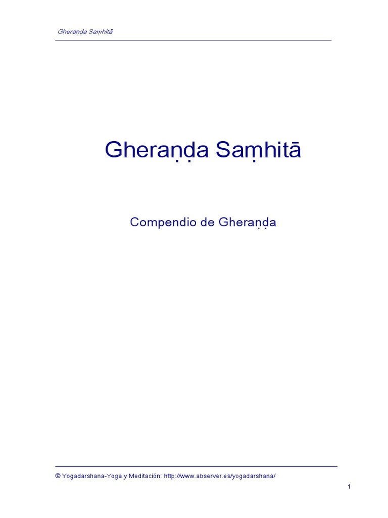 Gheranda Samhita PDF | PDF