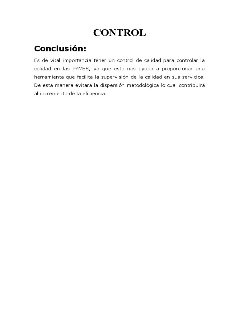 CONTROL Conclusion | PDF | Informática y tecnología de la información ...