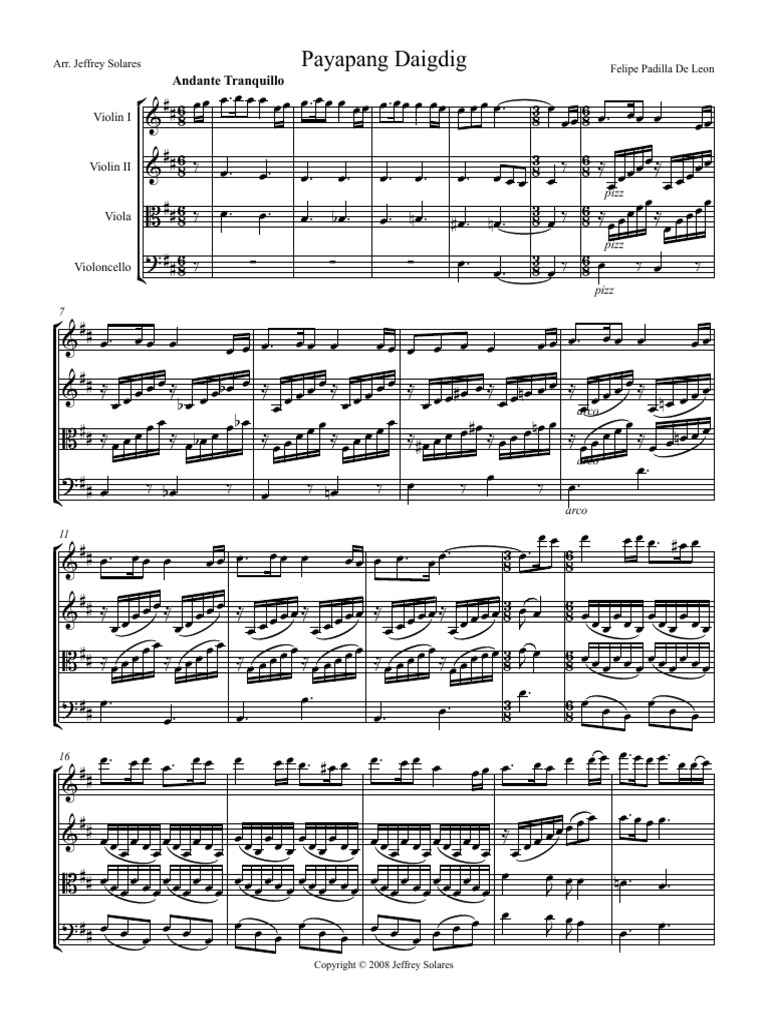 Payapang Daigdig - Score and Parts | PDF | Instruments de musique à ...