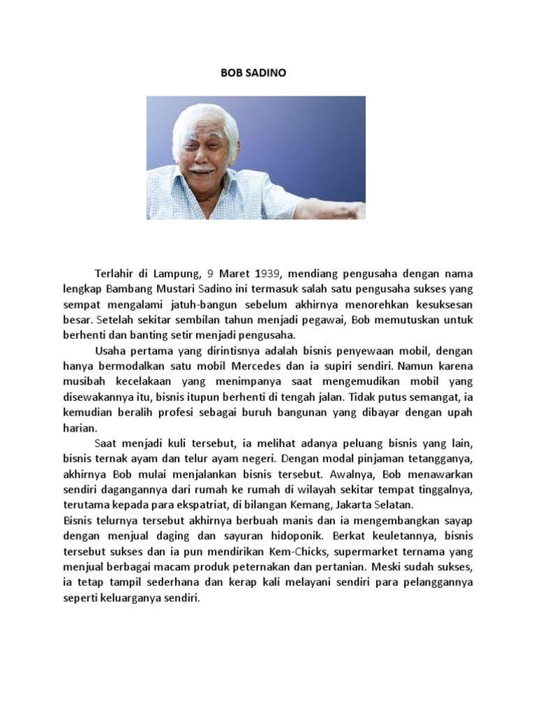 Bob Sadino | PDF