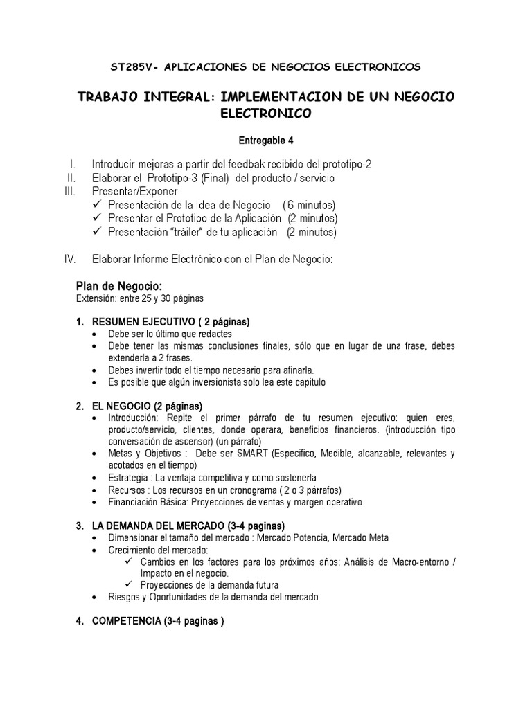 ST285V 2018ii Entregable4 | Descargar gratis PDF | Cadena de valor | Producto (Negocio)