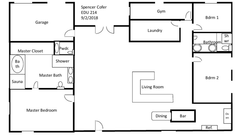 Floor Plan for Spencer Cofer's Home | PDF