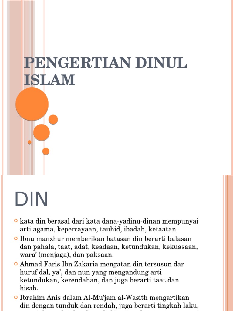 Pengertian Dinul ISlam | PDF