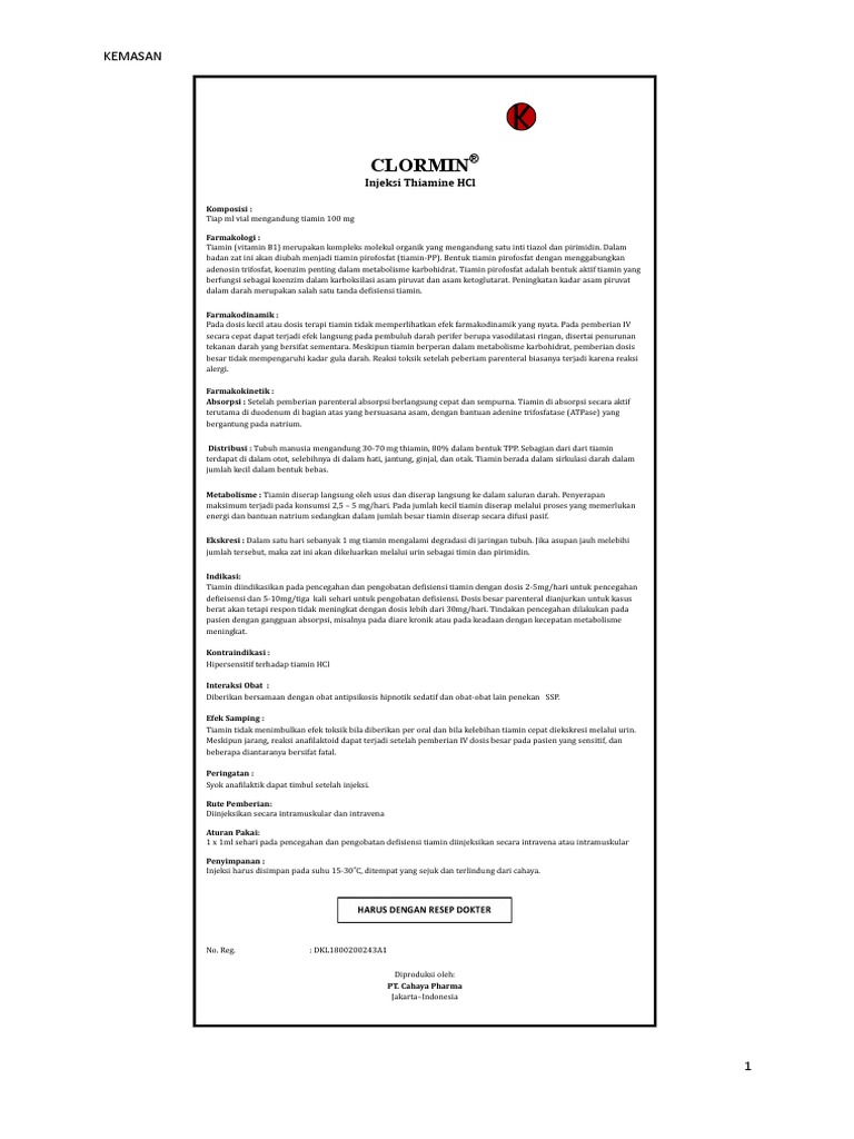 Brosur Obat Injeksi | PDF