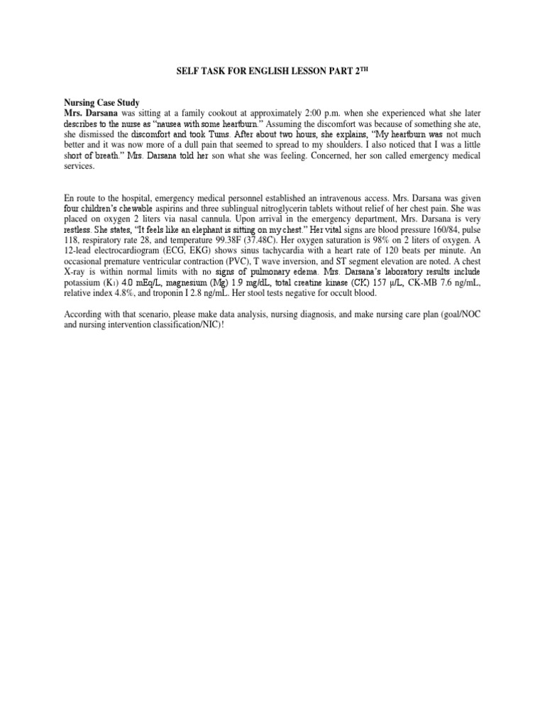 Self Task For English Lesson Part 2TH | PDF | Self-Improvement | Wellness