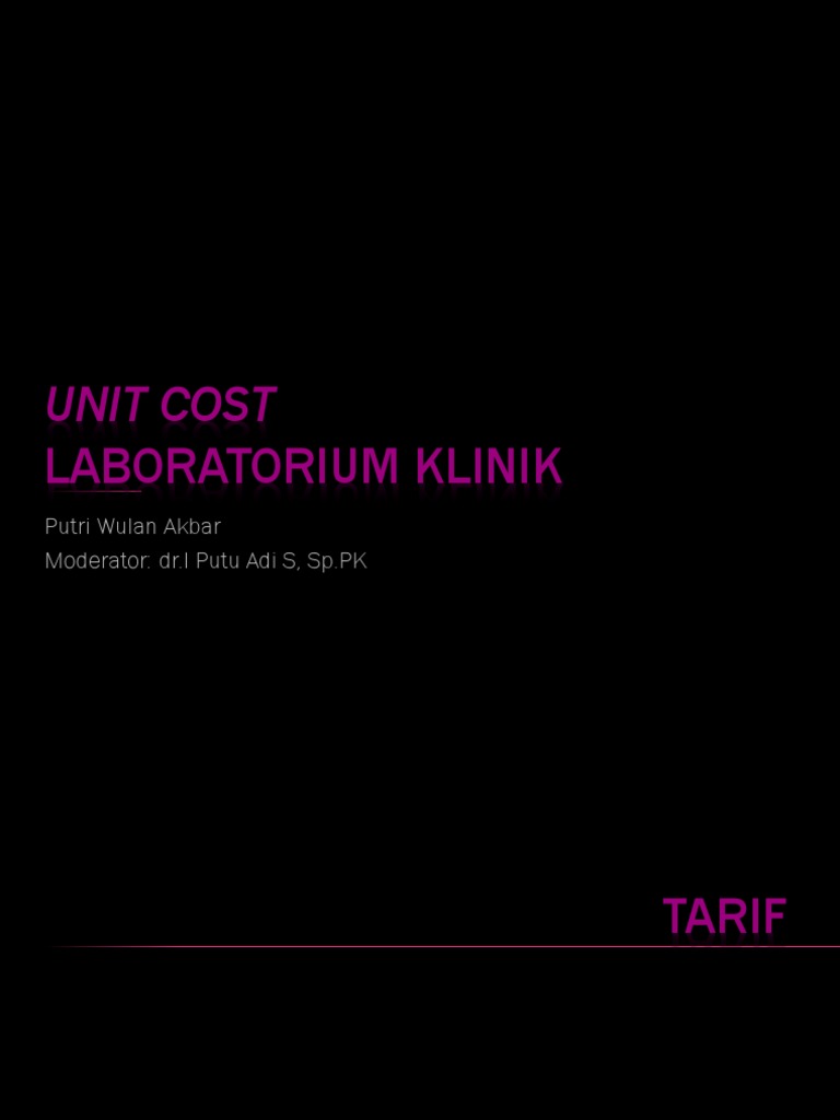 6.unit Cost Lab Klinik | PDF | Bisnis