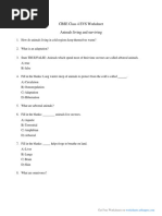 CBSE Class 5 Science Worksheets (13) - Skeletal and Nervous System ...