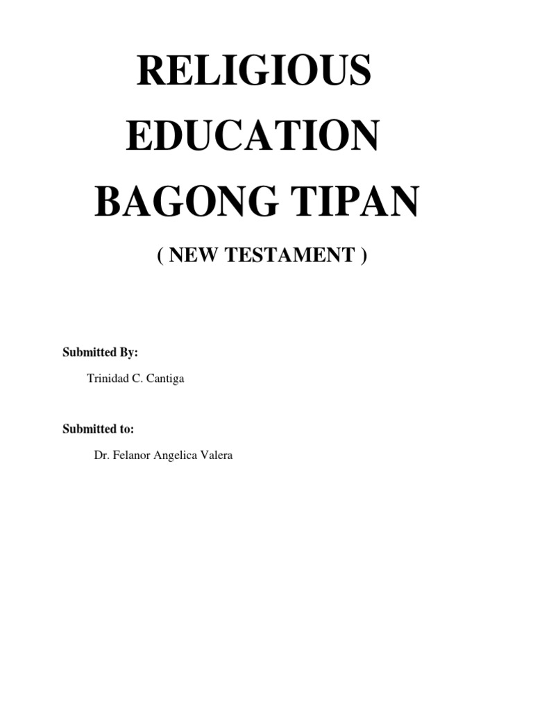 BAGONG TIPAN - Trinidad Cantiga | PDF