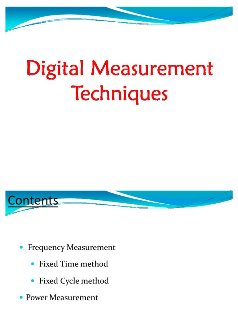 Digital Measurement 1 | PDF | Electromagnetism | Electricity