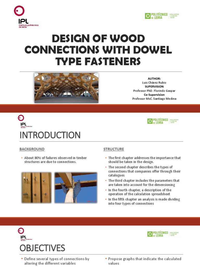 Design of Wood Connections With Dowel Type Fasteners | PDF | Lumber | Screw