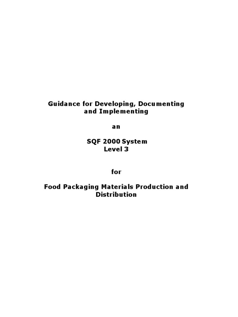 Food Packaging Guidance | PDF | Packaging And Labeling | Hazard ...