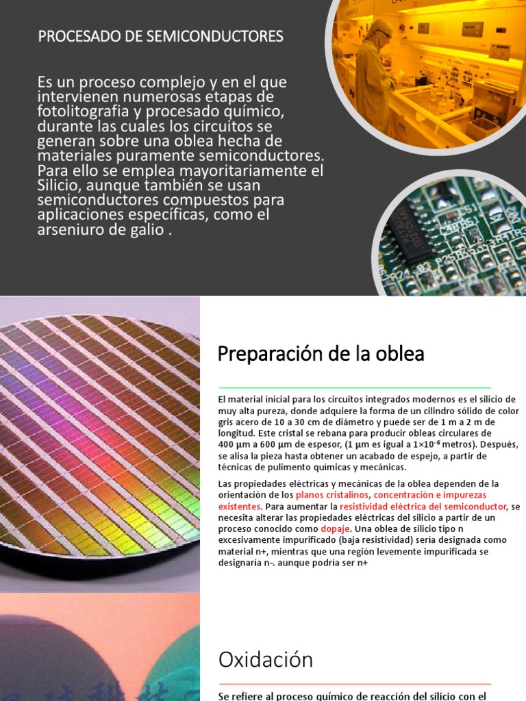 Procesado Semiconductores | PDF | Semiconductores | Dopaje (semiconductor)