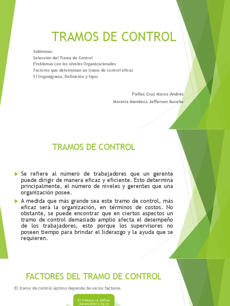 Tramos de Control | PDF | Toma de decisiones | Business