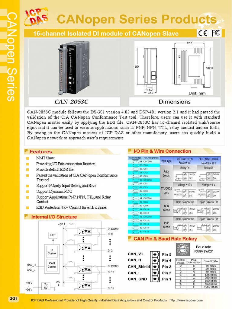 Modulo Can 2053c | PDF | Electrical Engineering | Computer Networking