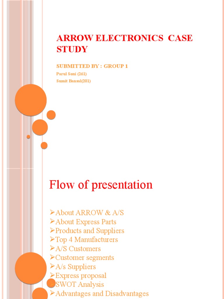 Arrow Electronics Case Study | PDF | Supply Chain | Prices