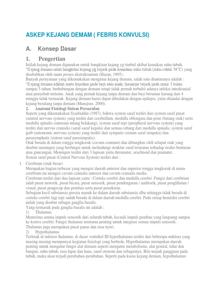 Askep Kejang Demam | PDF | Pengembangan Diri | Kesehatan Holistik