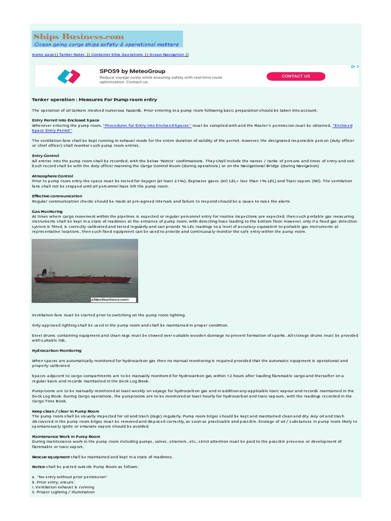 Tanker Pumproom - HTML | PDF | Oil Tanker | Fuel Oil