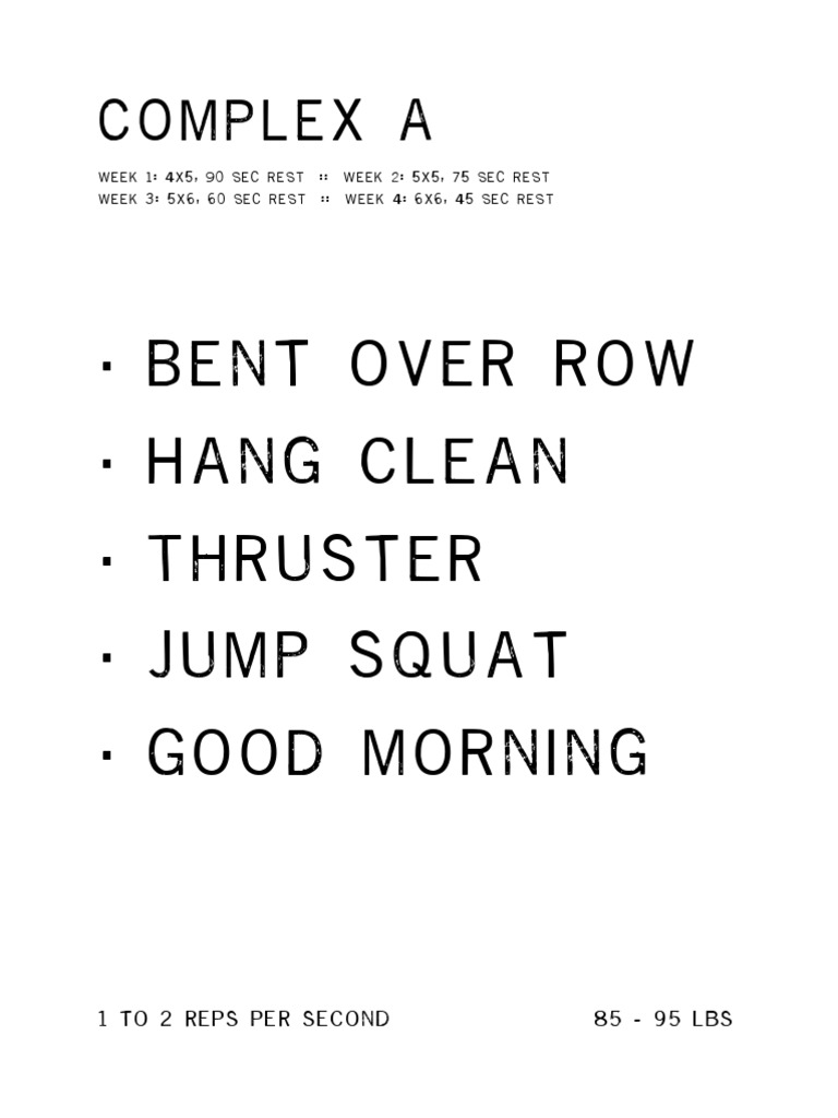 Alwyn Cosgrove On Complexes | PDF