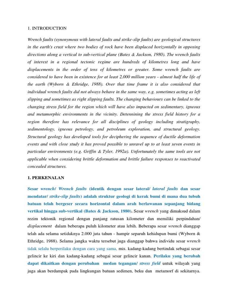 Wrench Faults: Geological Analysis | PDF | Fault (Geology) | Geology