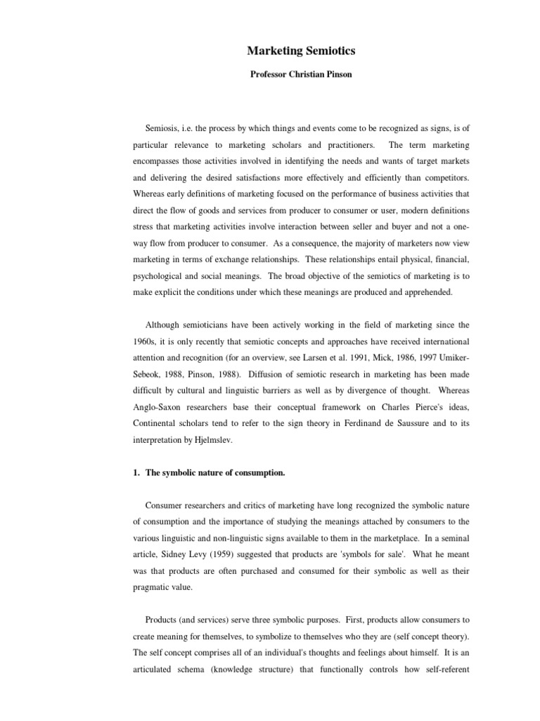 Marketing Semiotics | Download Free PDF | Semiotics | Advertising