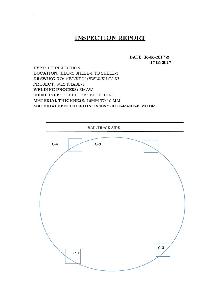 Silo Ut Inspection Report | PDF