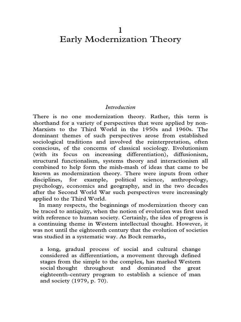 Tips The Sociology of Modernization and Development Export | PDF ...
