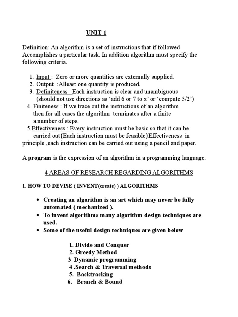 Unit 1 | PDF | Linear Programming | Algorithms