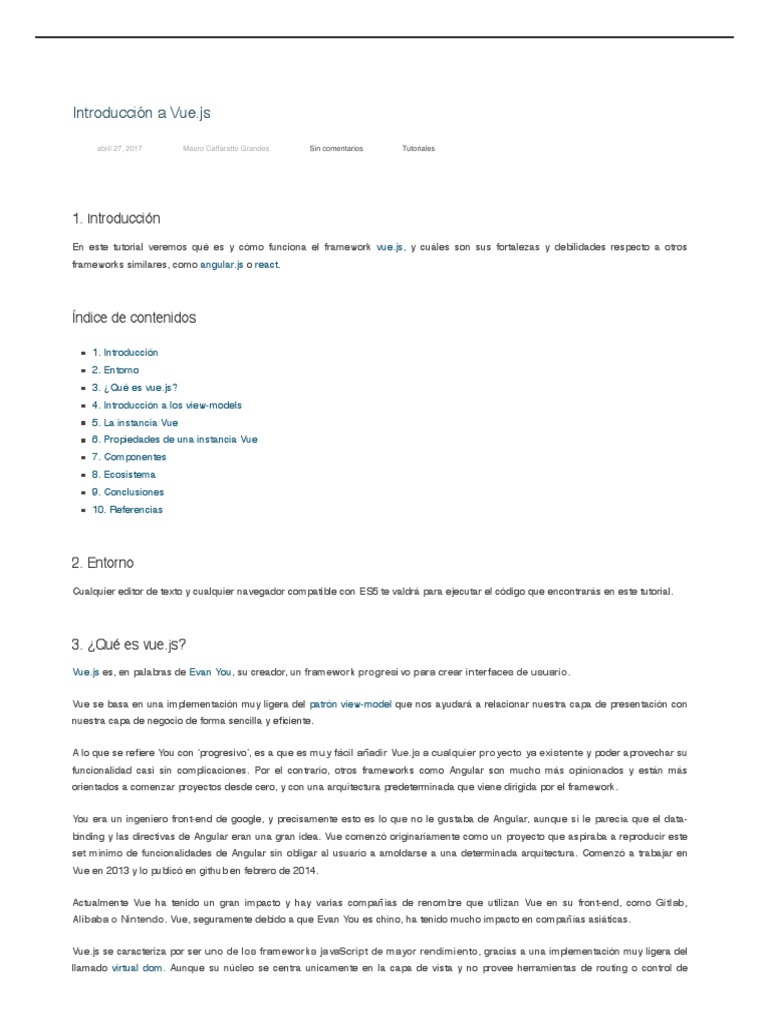 Introduccion A Vue - Js | PDF | HTML | Objeto (informática)
