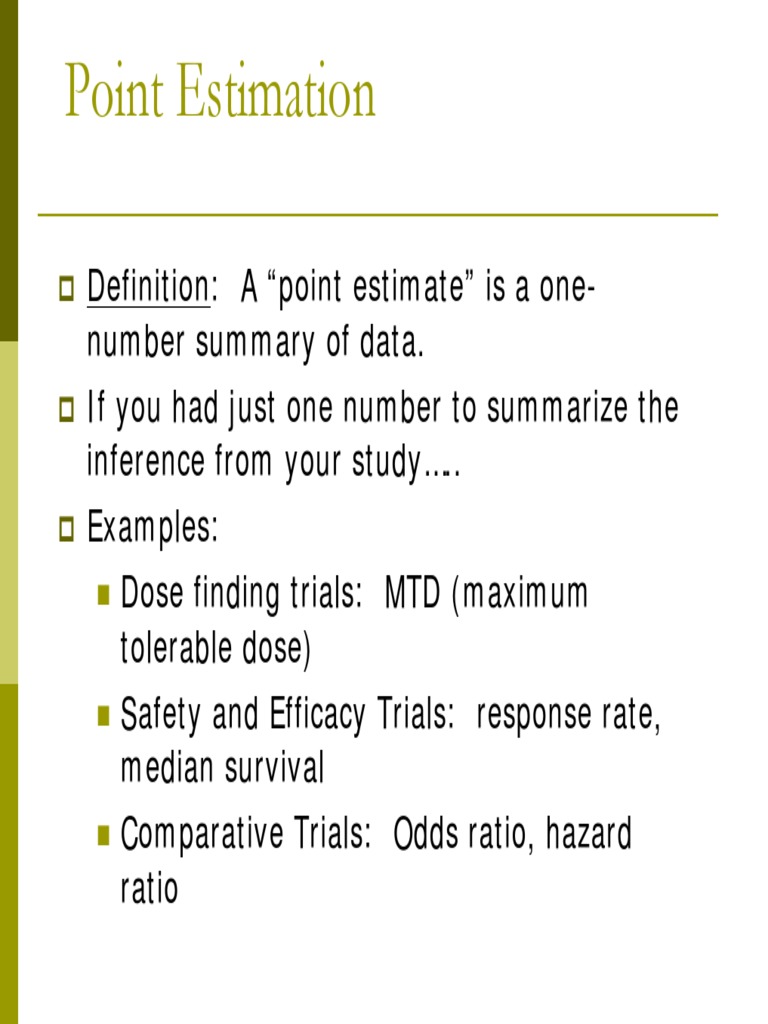 Point Estimation | PDF | Odds Ratio | Relative Risk