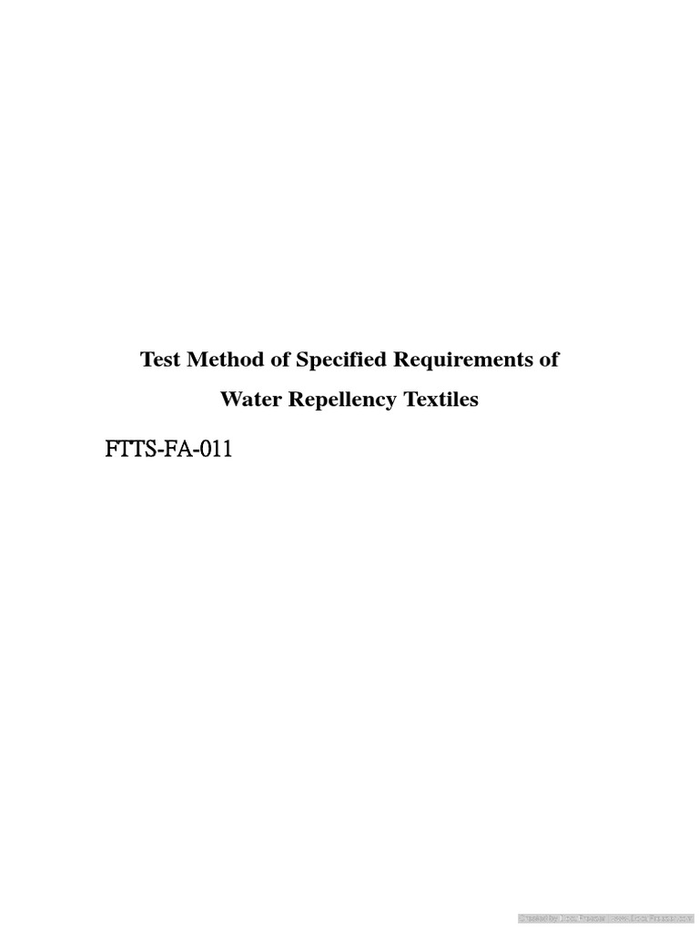 Aatcc 22 | PDF | Textiles | Applied And Interdisciplinary Physics