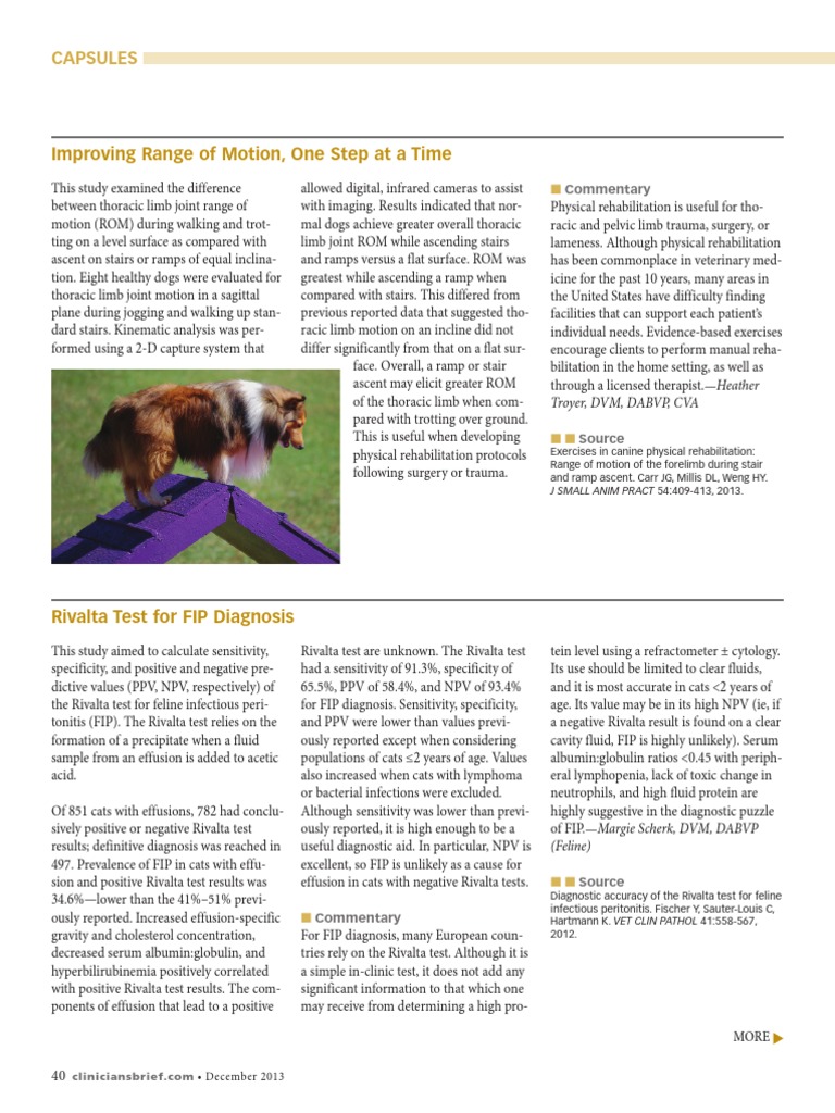 Rivalta Test | PDF | Sensitivity And Specificity | Physical Therapy