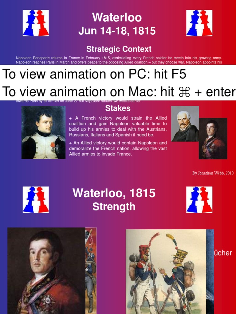 The Battle of Waterloo - Animated Description of The Entire Day | PDF ...