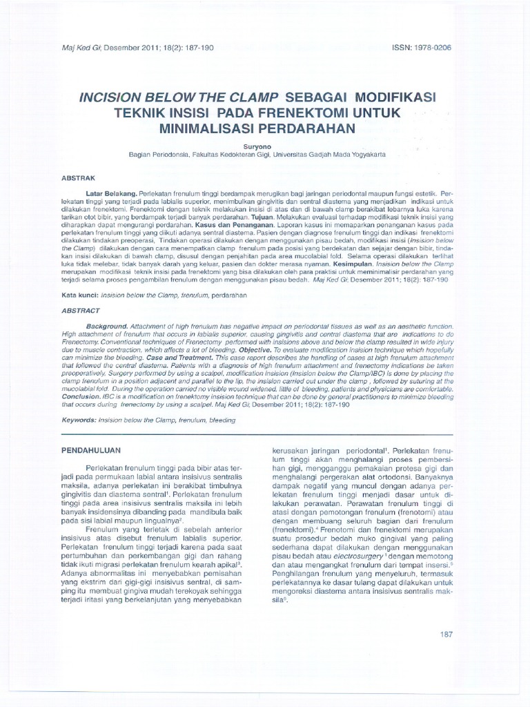 Materi Frenektomi Ibc | PDF