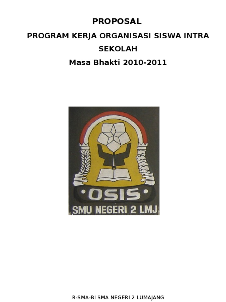 Proposal Program Kerja OSIS 2010-2011 | PDF
