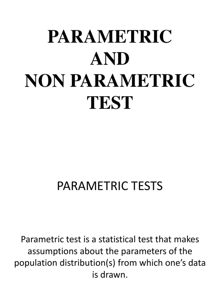 parametric and non parametric test | Student's T Test | Analysis Of ...