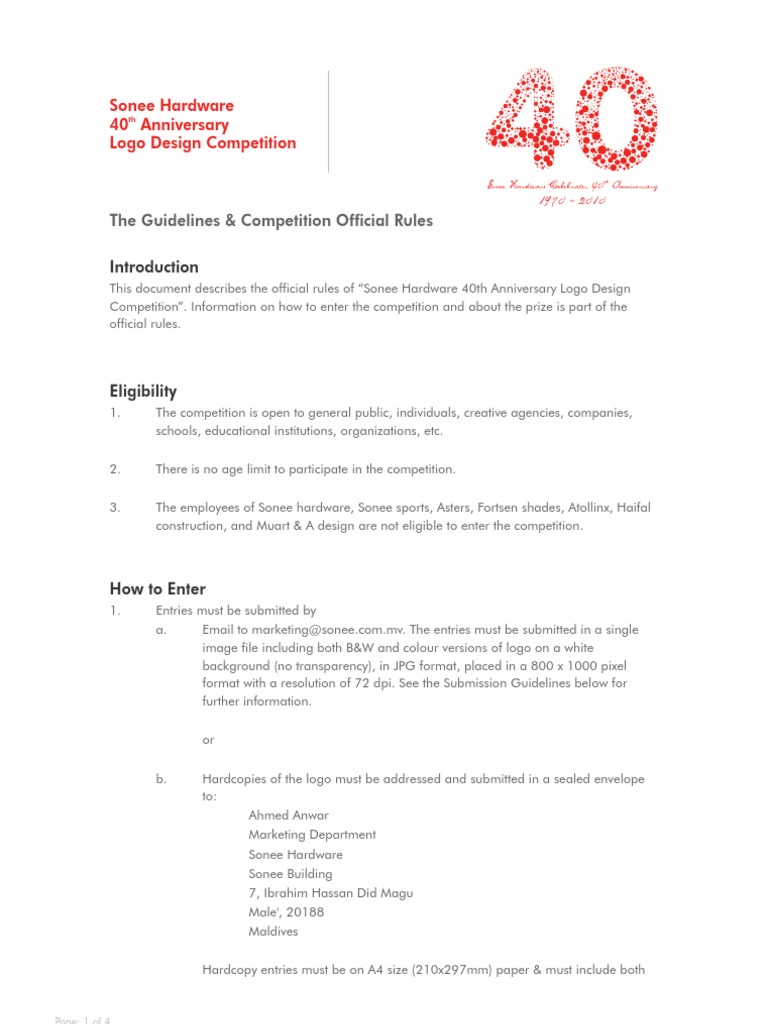 Logo Competition Rules | PDF | Computing | Business