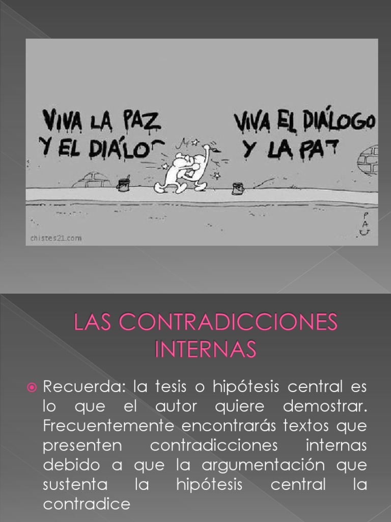 LAS CONTRADICCIONES INTERNAS, AMBIGüEDADES Y SOBREGENARALIZACIONES ...