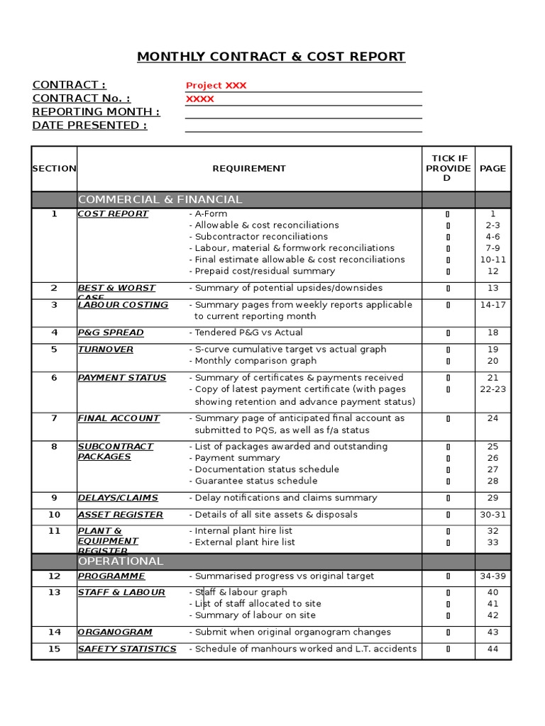Cost Meeting Checklist & Templates | PDF | Business