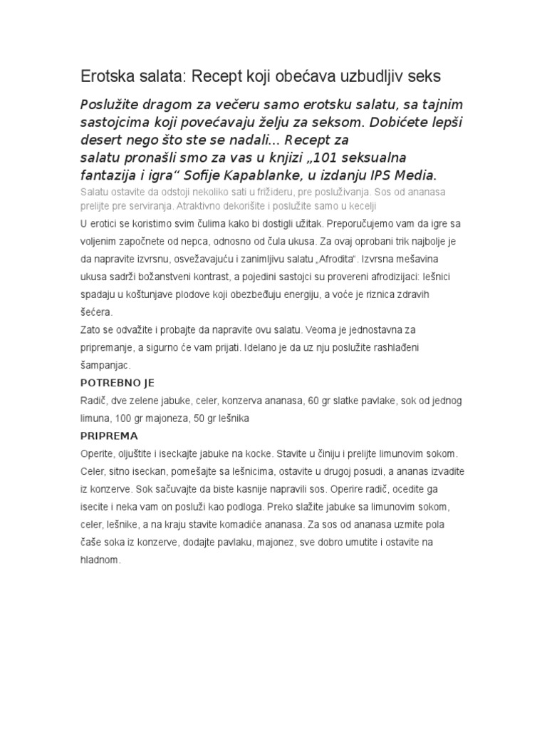 Erotska Salata | PDF